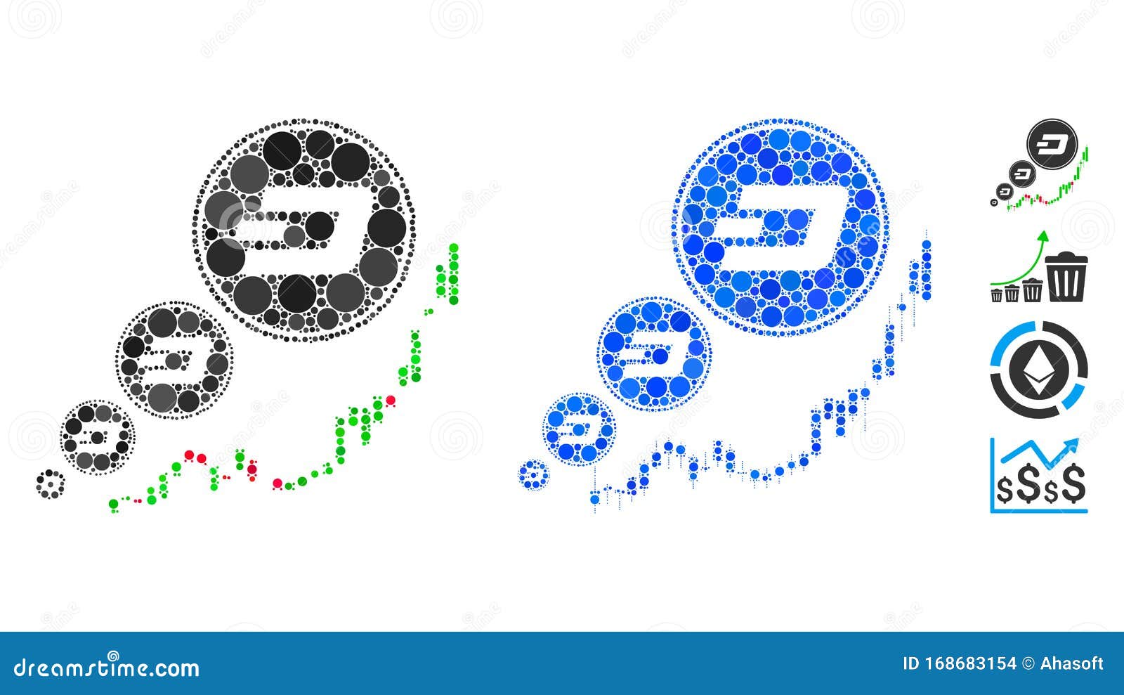 Dashcoin Inflation Chart Composition Icon of Circle Dots Stock ... Dashcoin Inflation Chart Composition Icon of Circle Dots Stock ...