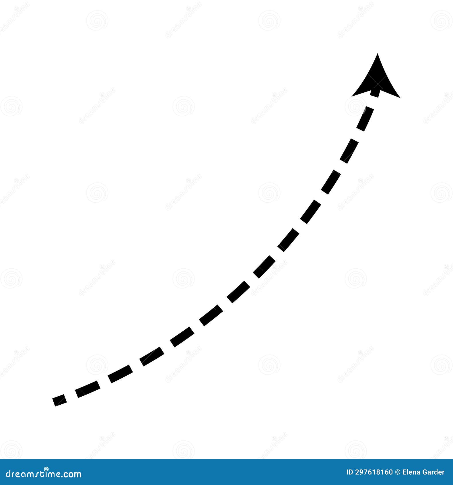 Dashed Arrow Set. Vector Doodle Dot Line Stock Illustration ...
