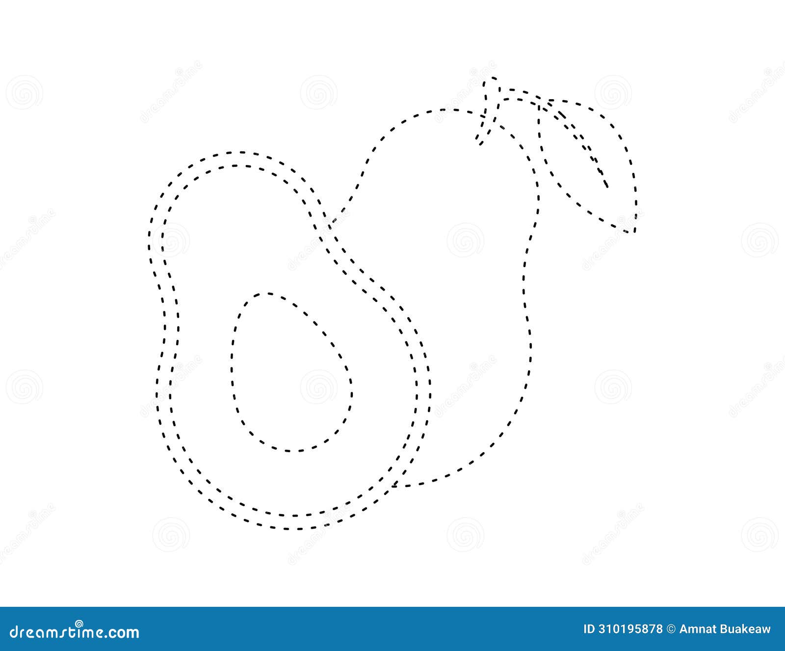 Dashed Avocado Outline for Coloring Book Template, Avocado for Kids ...