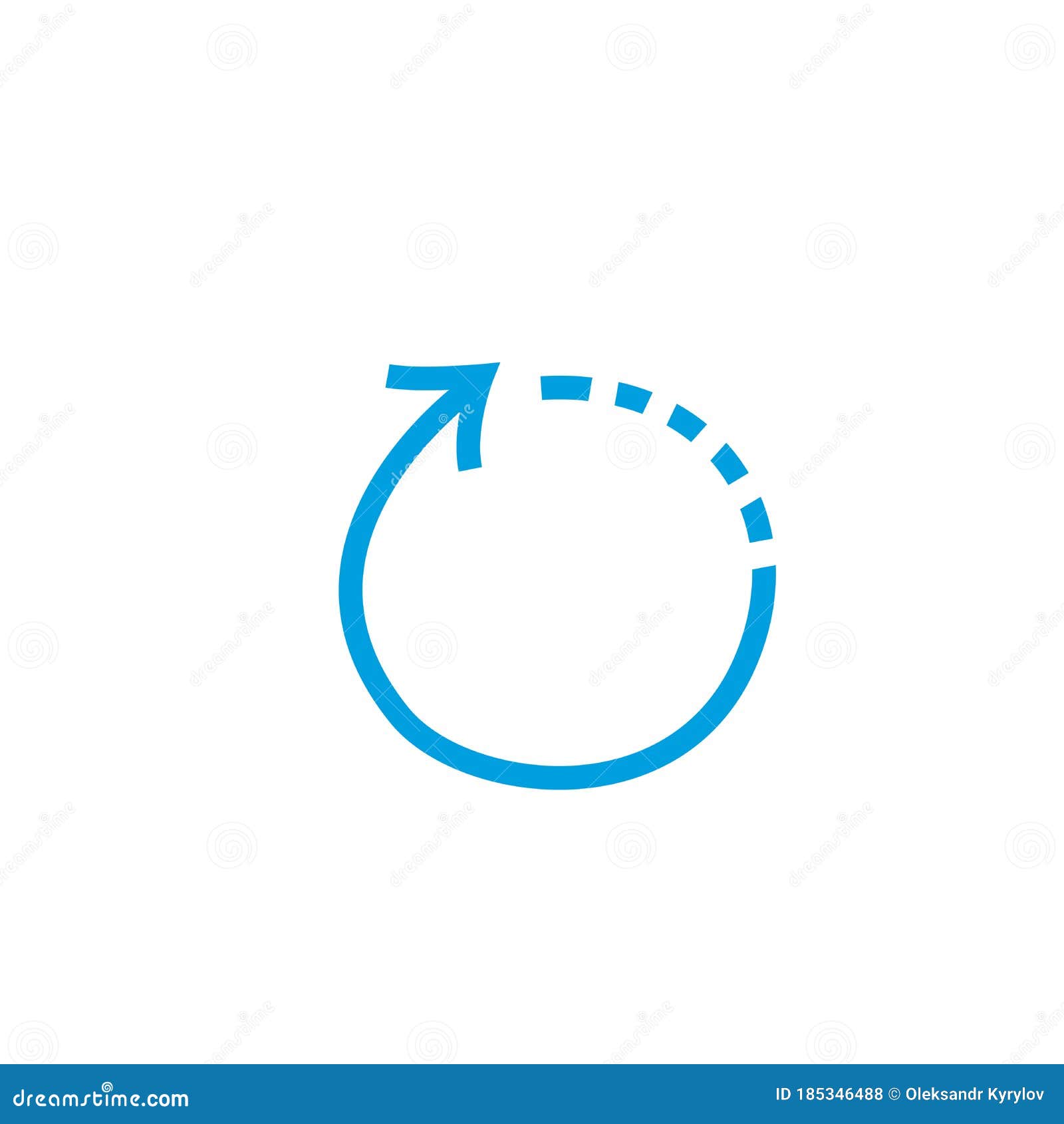 Dashed Circle Arrows and Direction Sign. Round Arrow for Presentation ...