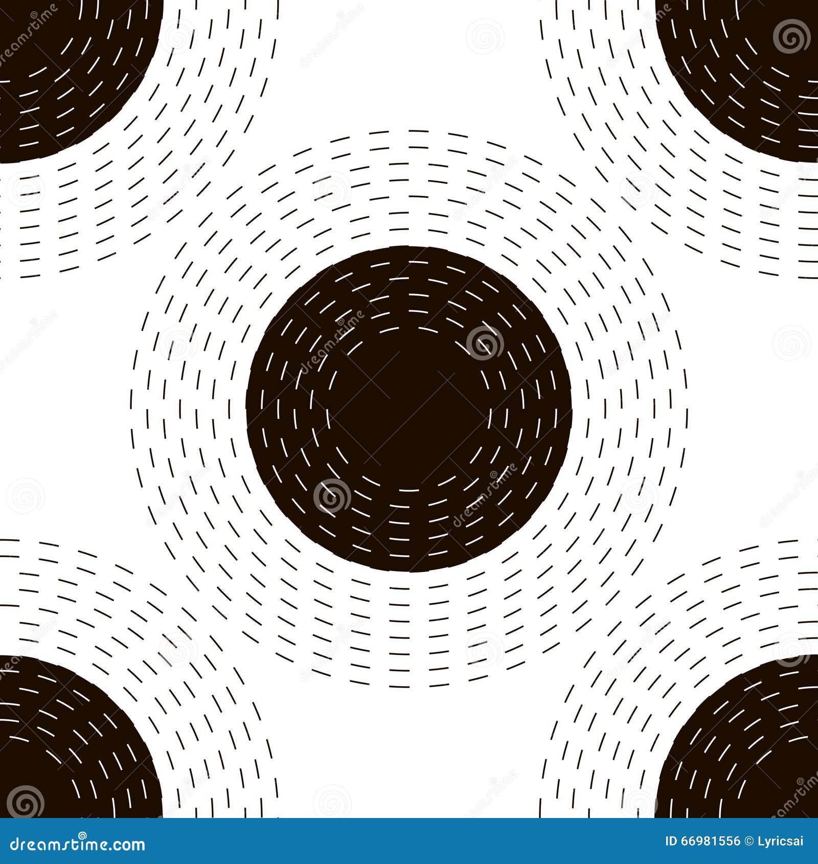 Dashed circles pattern stock vector. Illustration of background - 66981556