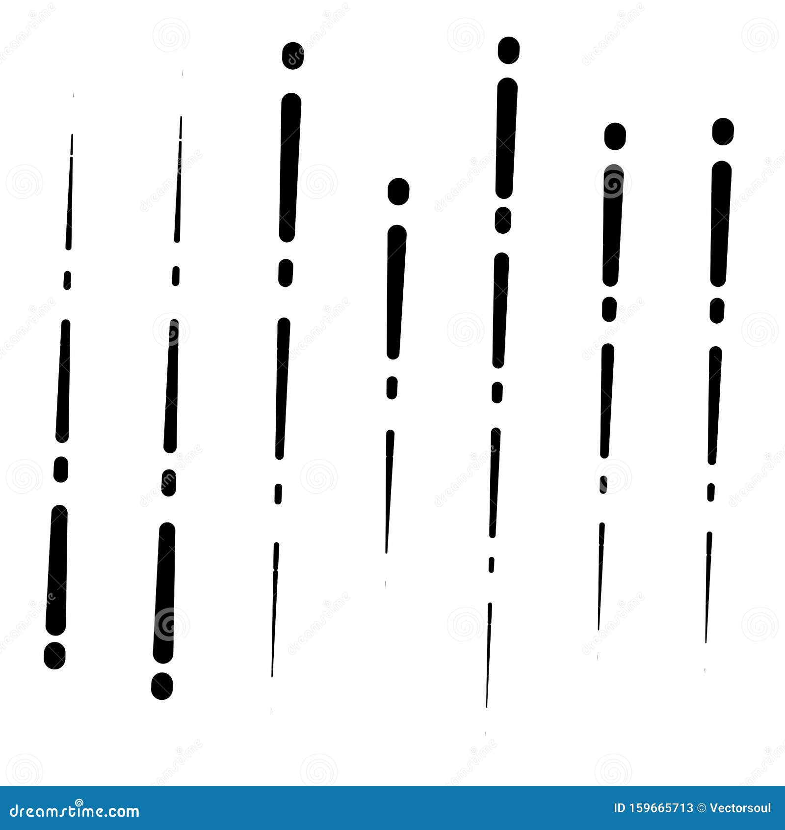 Dashed Dynamic Lines, Stripes Pattern. Random, Irregular Intermittent ...