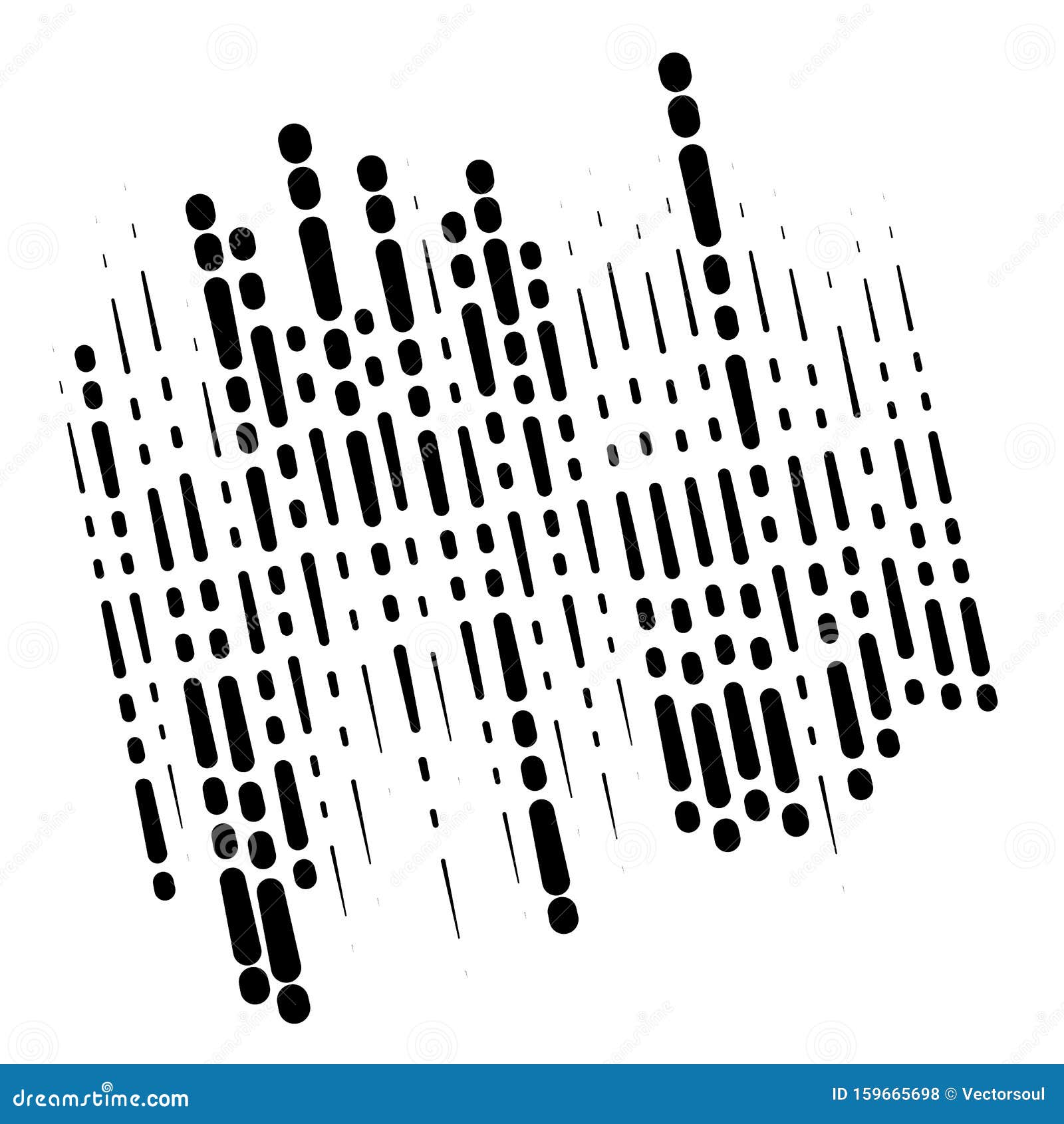 Dashed Dynamic Lines, Stripes Pattern. Random, Irregular Intermittent ...