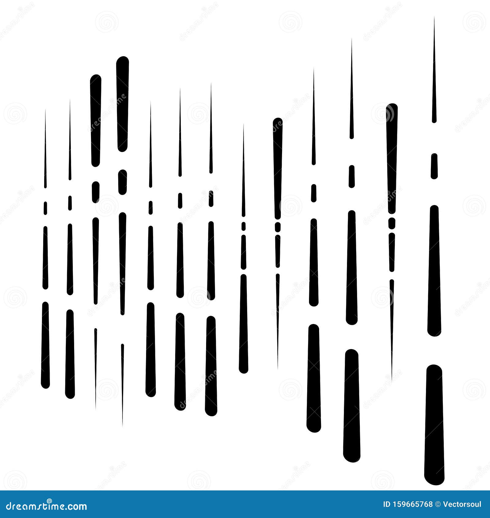 Dashed Dynamic Lines, Stripes Pattern. Random, Irregular Intermittent ...