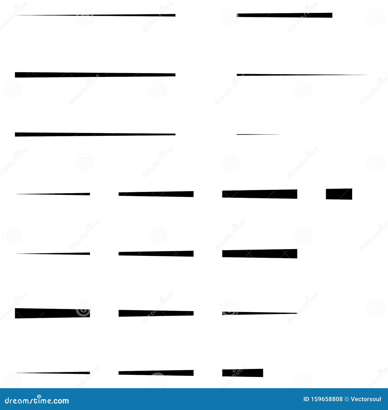 Dashed Irregular Lines. Segment Horizontal Stripes / Lines Stock Vector ...