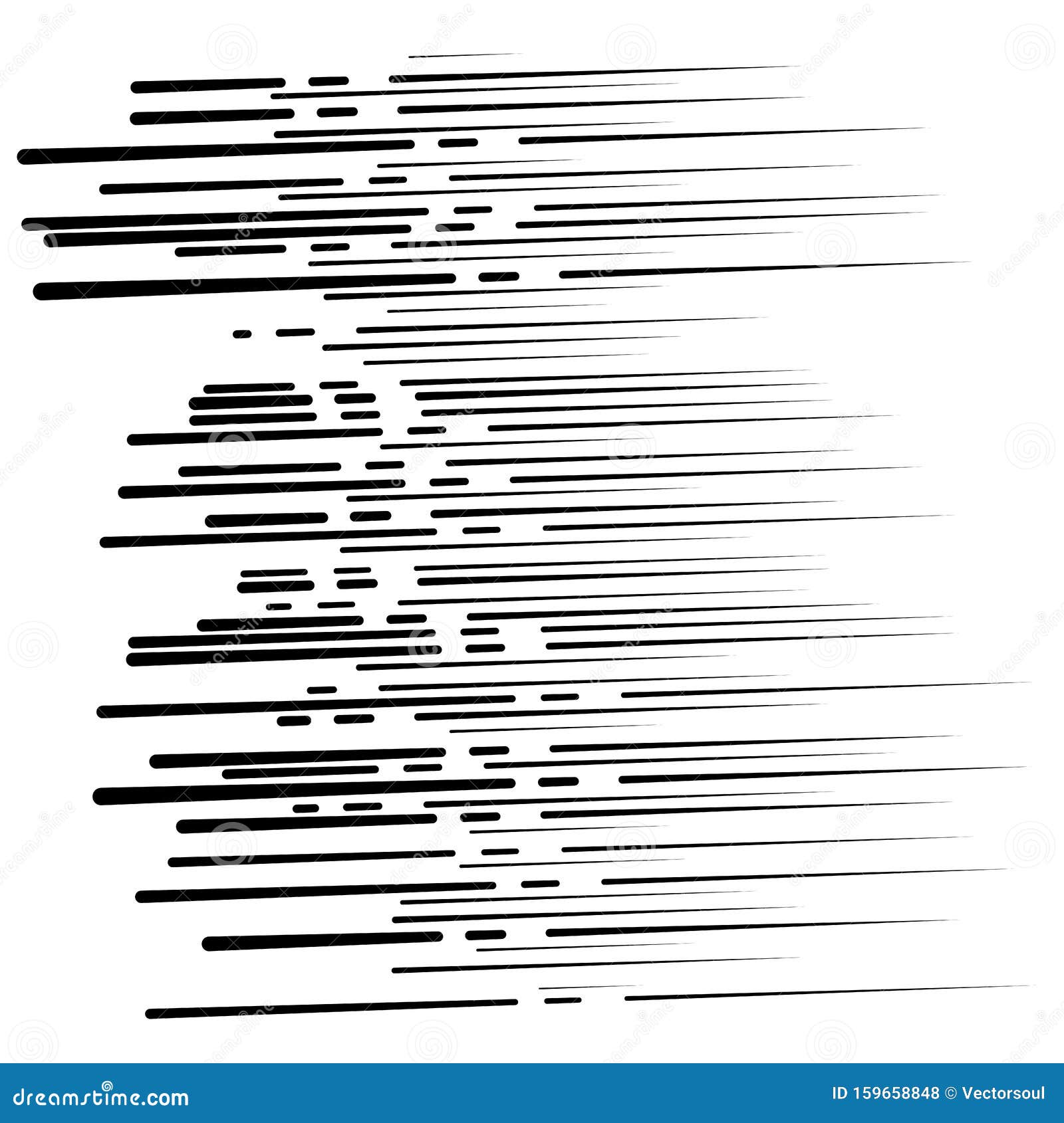 Dashed Irregular Lines. Segment Horizontal Stripes / Lines Stock Vector ...