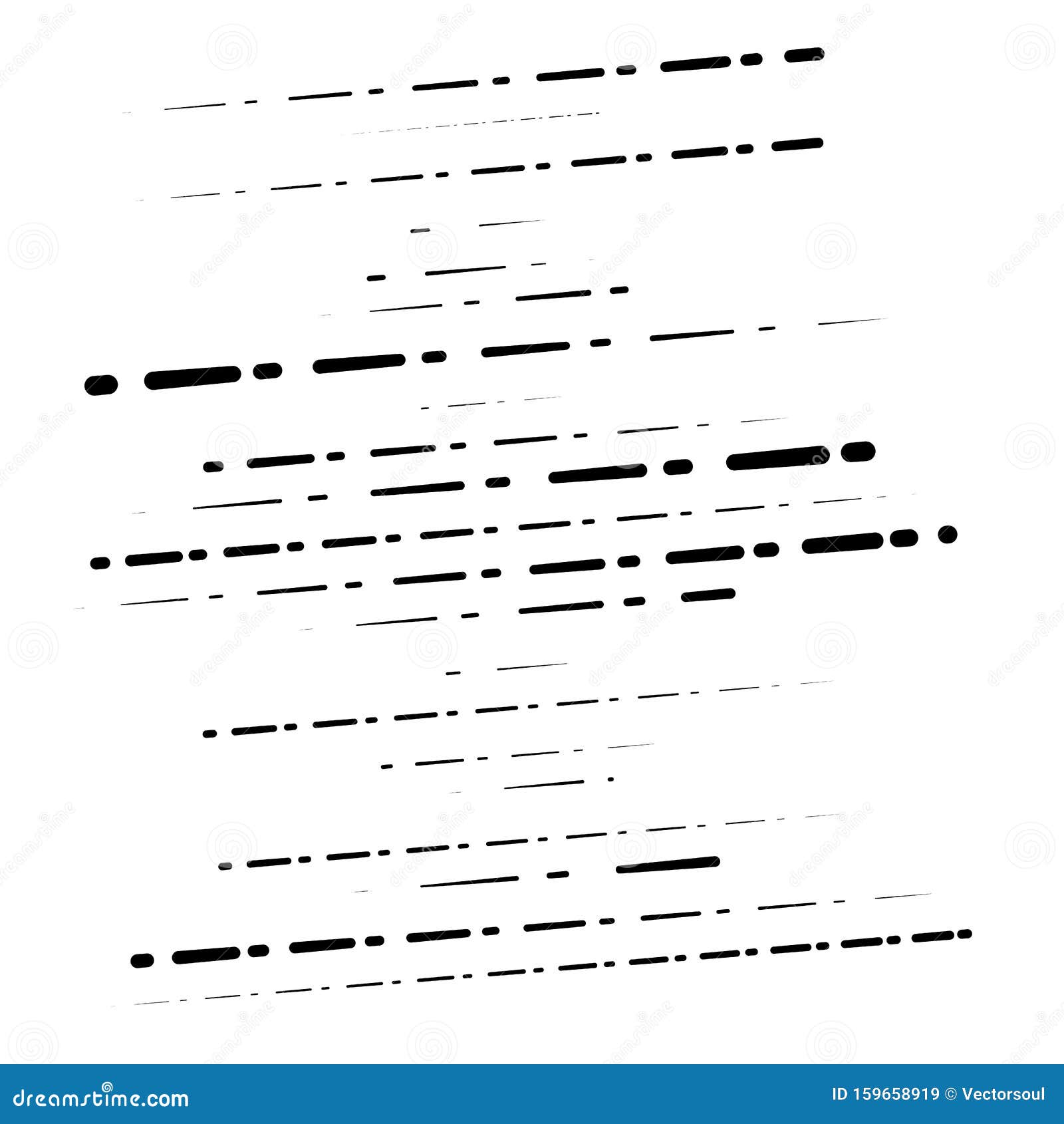 Dashed Irregular Lines. Segment Horizontal Stripes / Lines. Straight ...