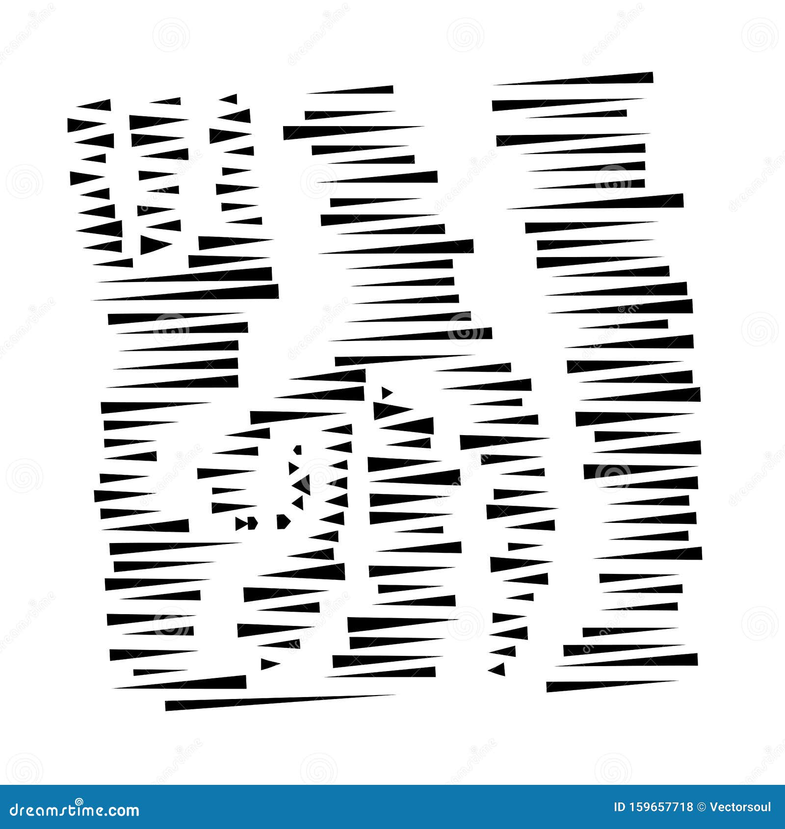 Dashed Irregular Lines. Segment Horizontal Stripes / Lines Stock Vector ...