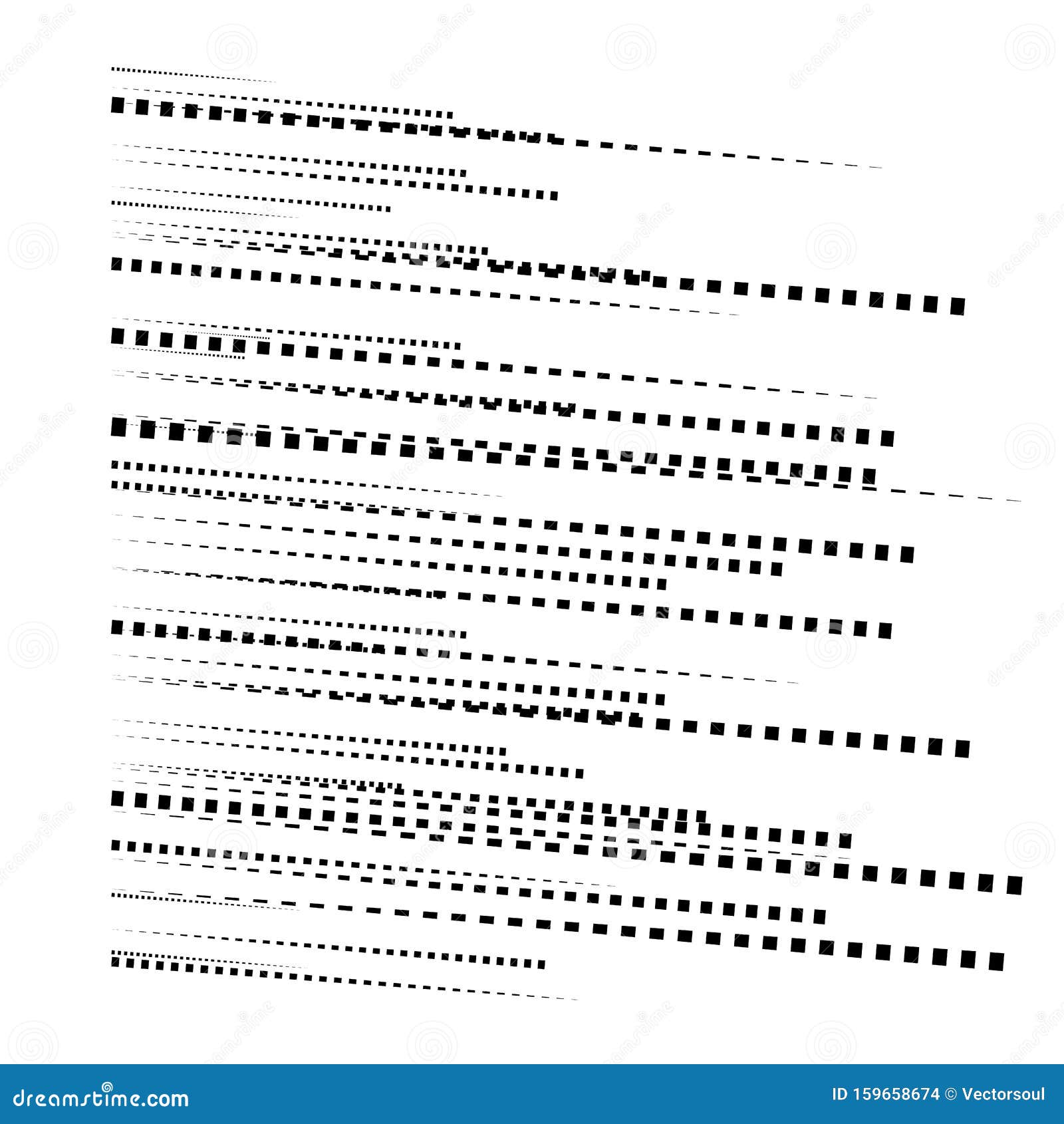 Dashed Irregular Lines. Segment Horizontal Stripes / Lines Stock Vector ...