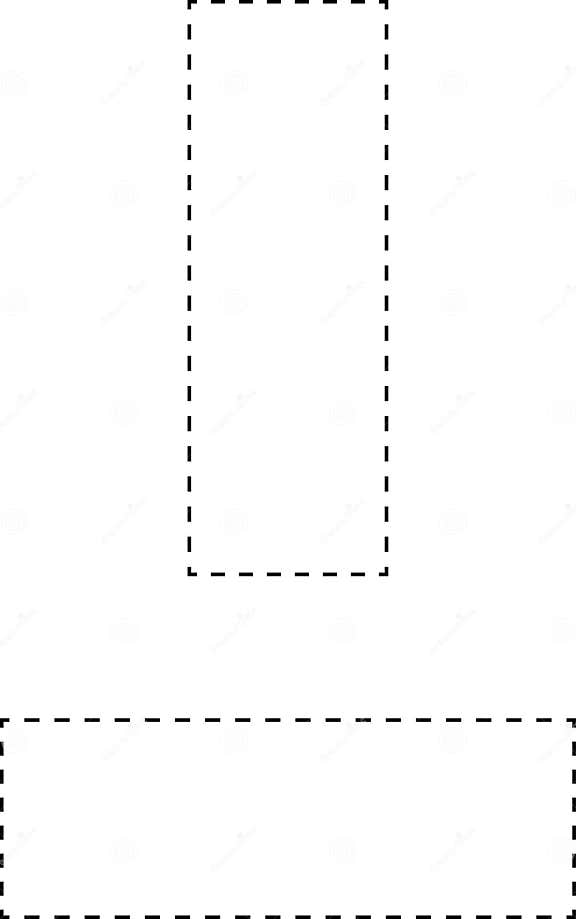 Dashed Line Basic Geometric Shapes. Dashed Outline Icon of Cut Frame ...