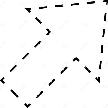 Dashed Line Basic Geometric Shapes. Dashed Outline Icon of Cut Frame ...