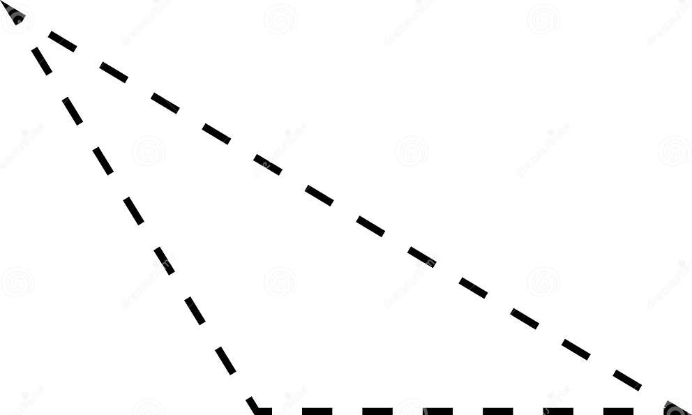 Dashed Line Basic Geometric Shapes. Dashed Outline Icon of Cut Frame ...