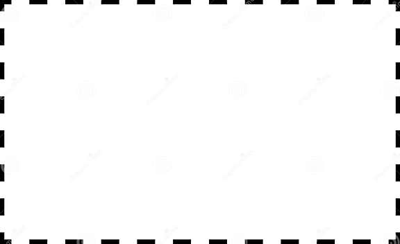 Dashed Line Basic Geometric Shapes. Dashed Outline Icon of Cut Frame ...