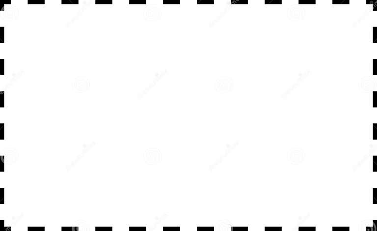 Dashed Line Basic Geometric Shapes. Dashed Outline Icon of Cut Frame ...