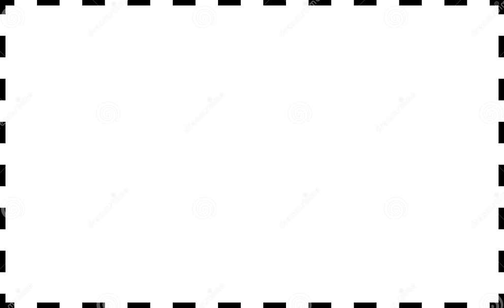 Dashed Line Basic Geometric Shapes. Dashed Outline Icon of Cut Frame ...