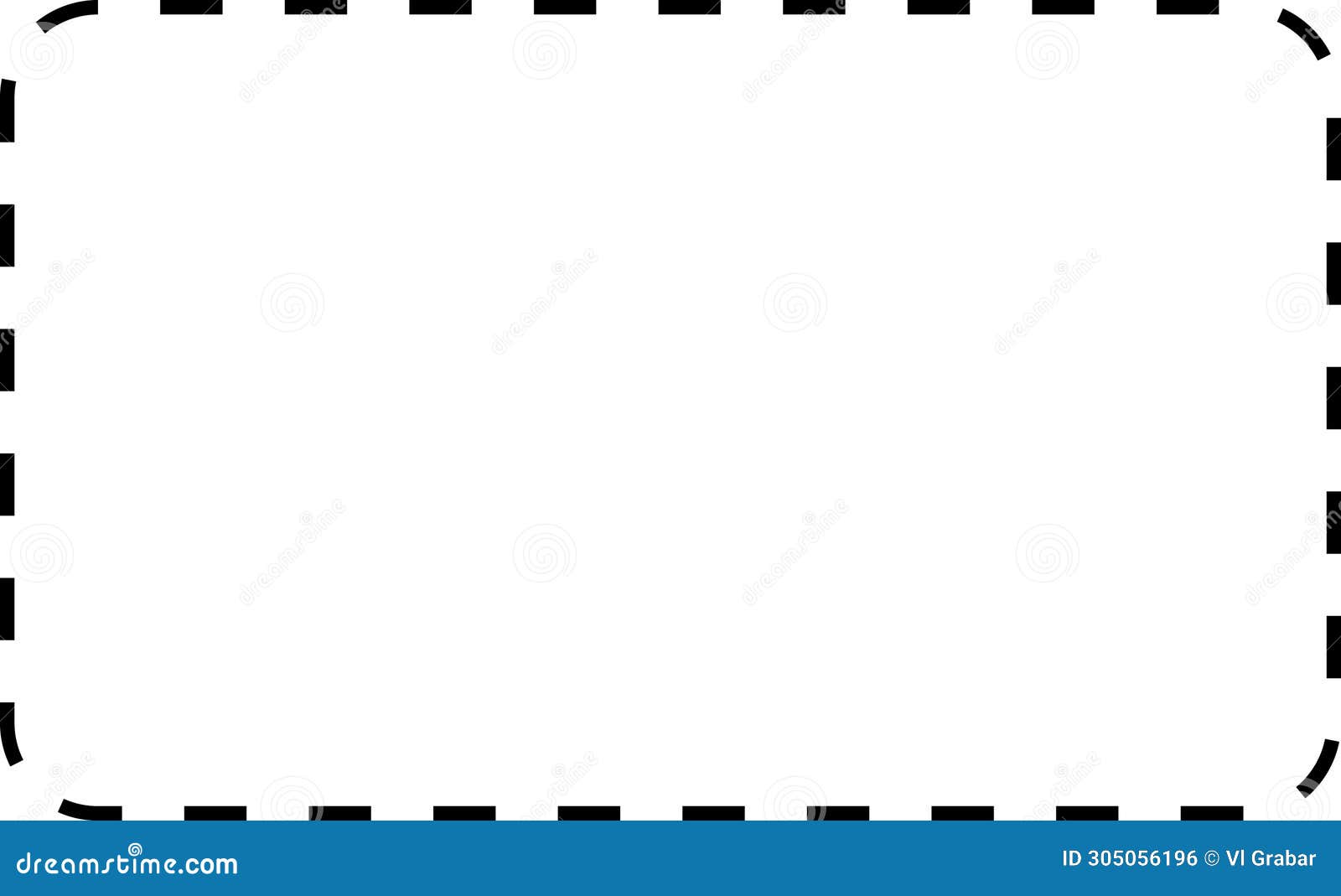 Dashed Line Basic Geometric Shapes. Dashed Outline Icon of Cut Frame ...