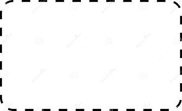 Dashed Line Basic Geometric Shapes. Dashed Outline Icon of Cut Frame ...