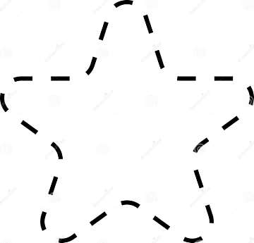 Dashed Line Basic Geometric Shapes. Dashed Outline Icon of Cut Frame ...