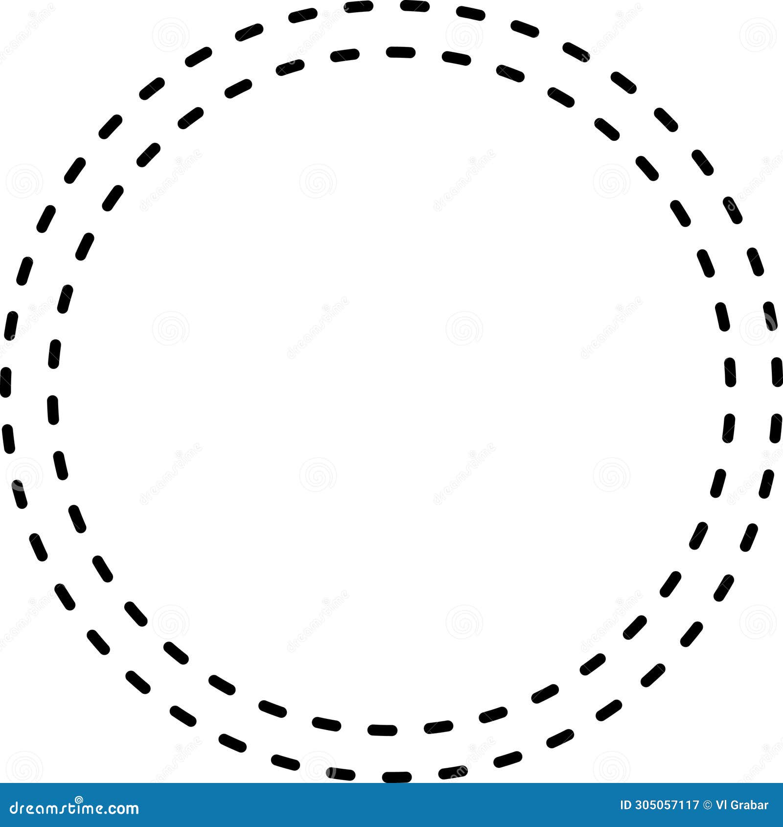 Dashed Line Basic Geometric Shapes. Dashed Outline Icon of Cut Frame ...