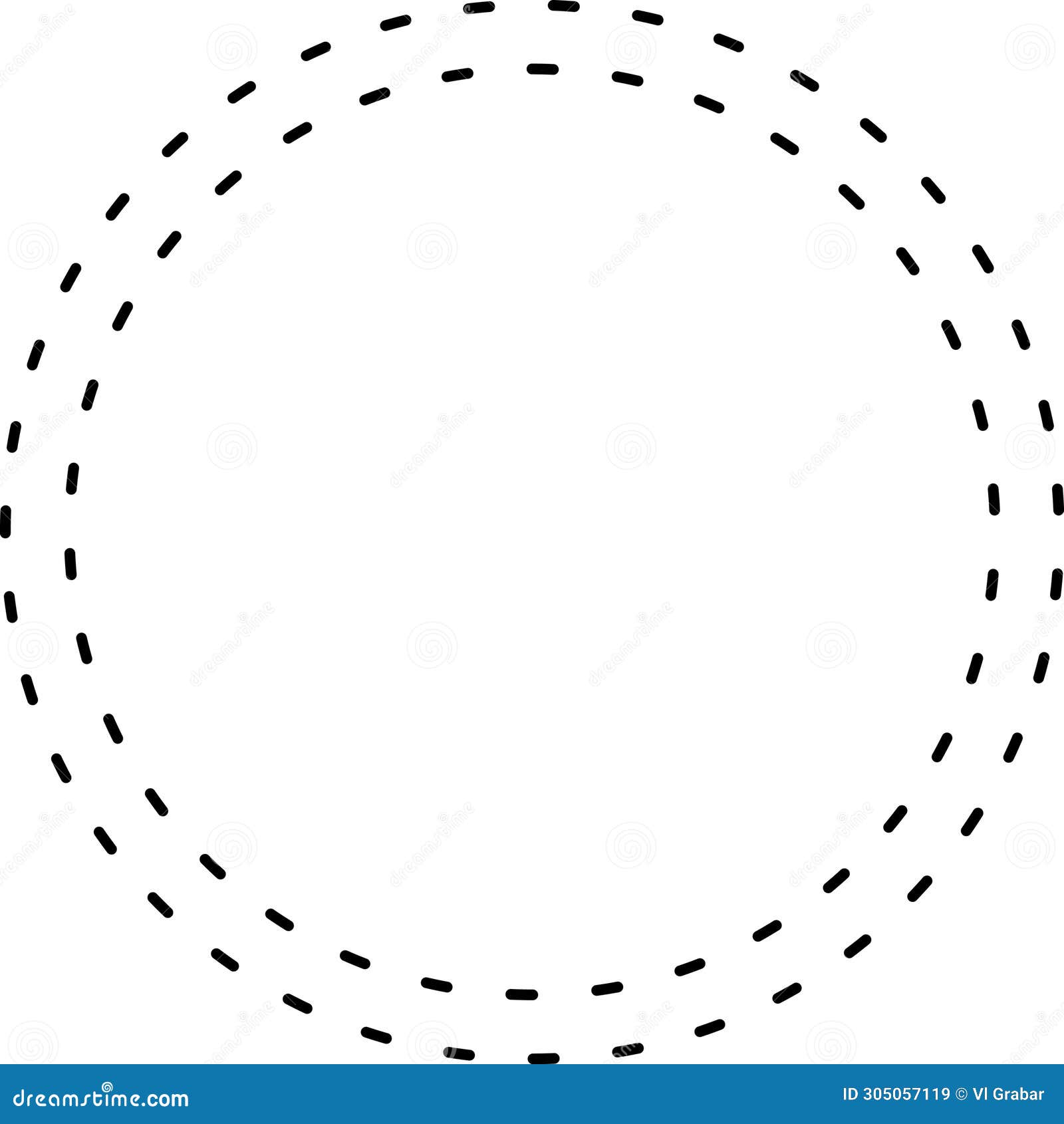 Dashed Line Basic Geometric Shapes. Dashed Outline Icon of Cut Frame ...