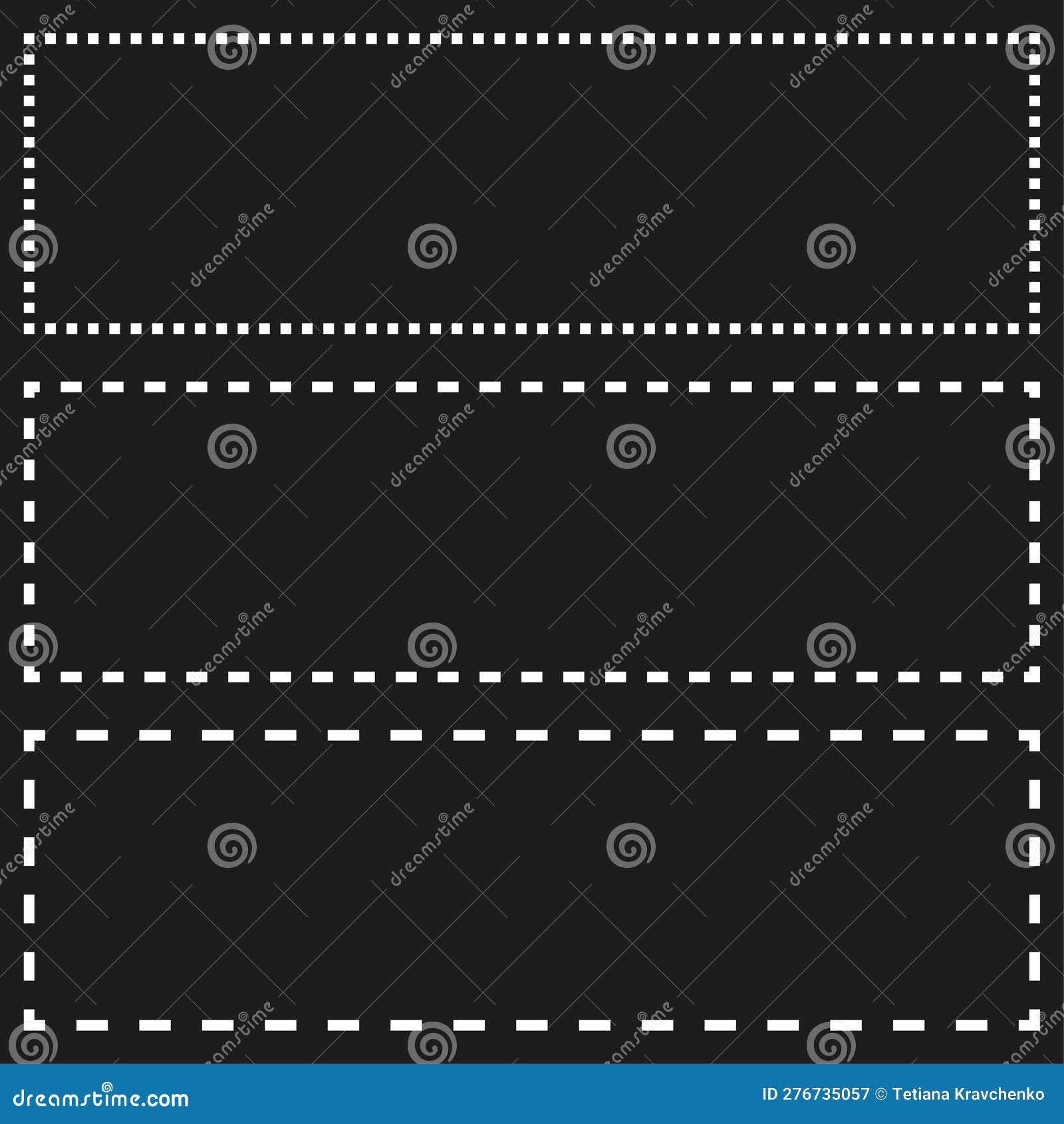 Dashed Line Border and Frame Vector Element. Vector Illustration Stock ...