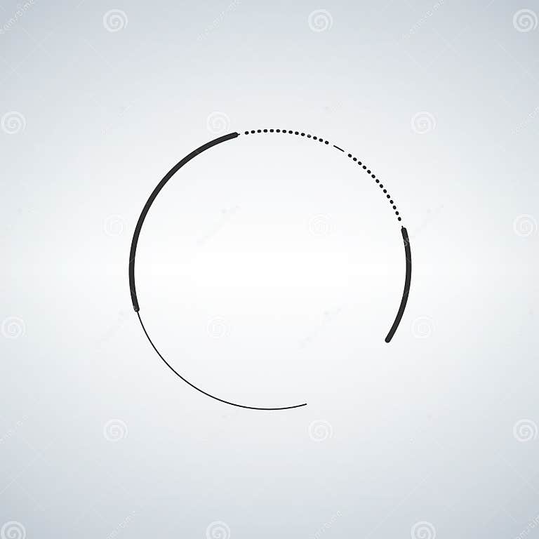 Dashed and line circle stock illustration. Illustration of data - 105359167
