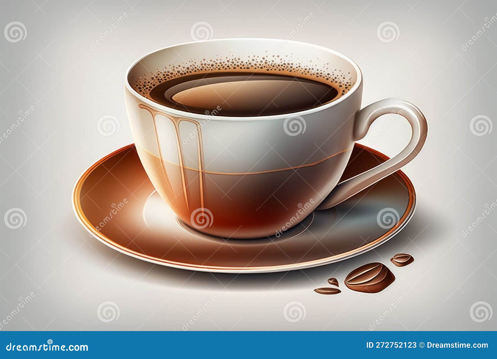 Dashed Line Coffee Cup Vector Illustration. Generative Ai Stock ...