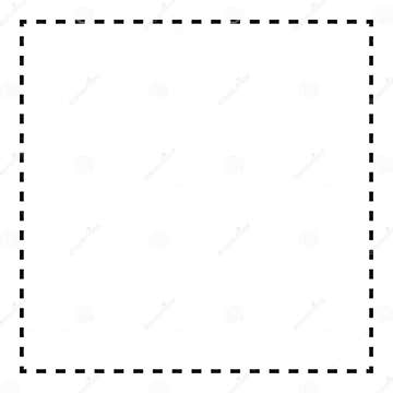 Dashed Line Squares. Thin and Thick Lines. Cut Lines, Square Cutout ...