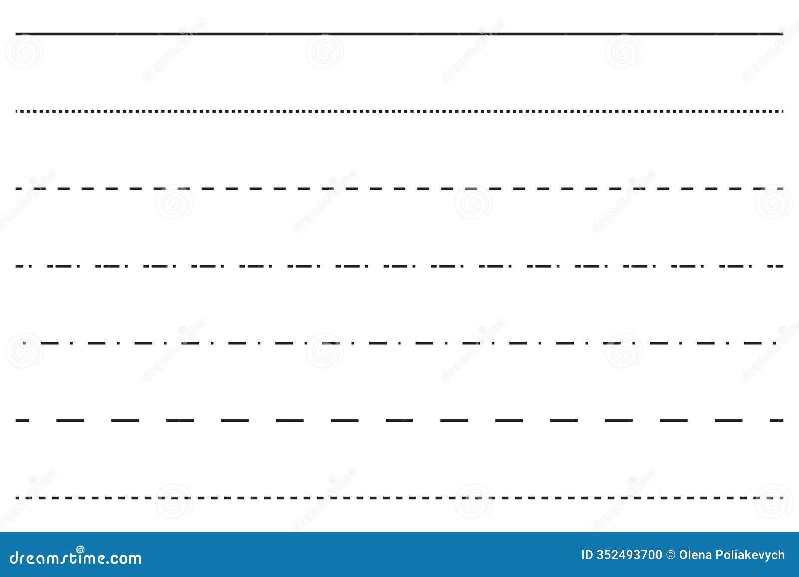 Dashed Line Vector. Dotted Border Elements. Simple Graphic Design ...