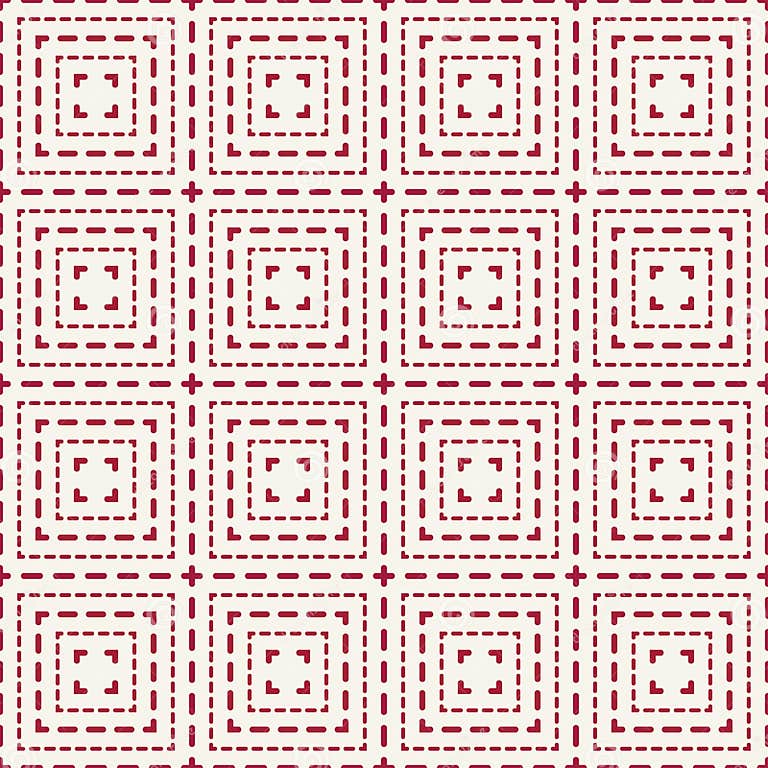 Dashed Lines Geometric Square Pattern Decorative Stock Vector ...
