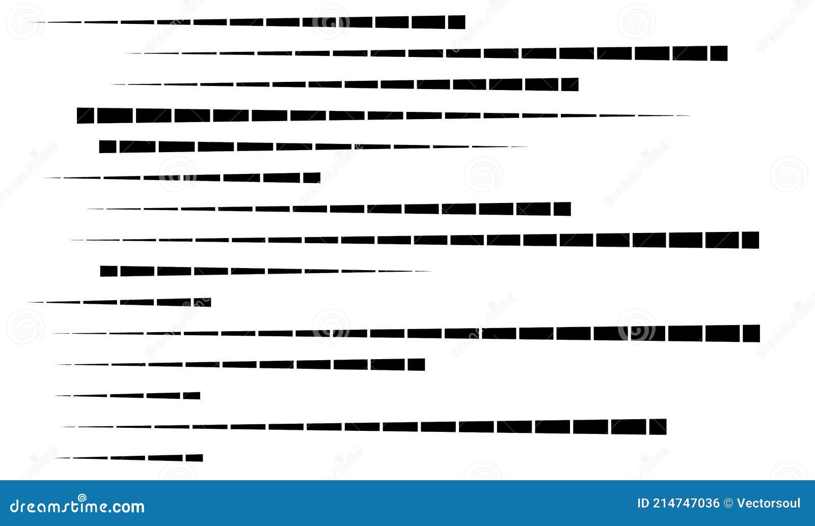 Dashed Random Straight Parallel Lines Geometric Element Stock Vector ...