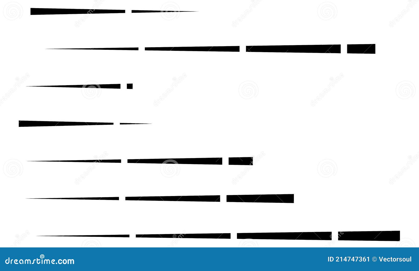 Dashed Random Straight Parallel Lines Geometric Element Stock Vector ...