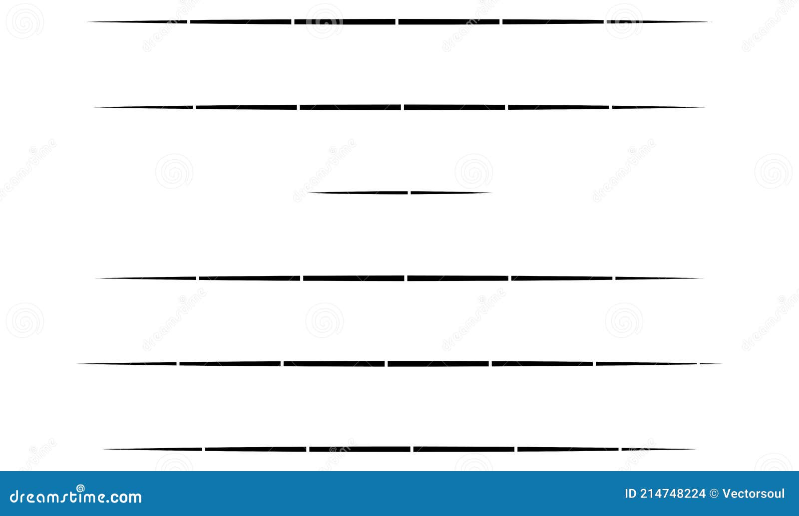 Dashed Random Straight Parallel Lines Geometric Element Stock Vector ...