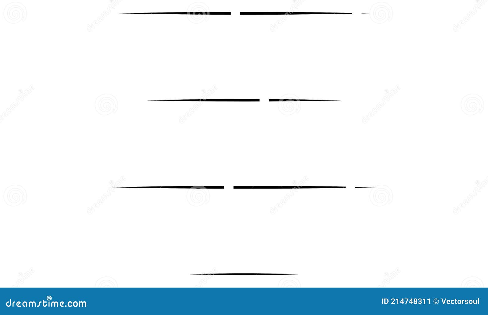 Dashed Random Straight Parallel Lines Geometric Element Stock Vector ...