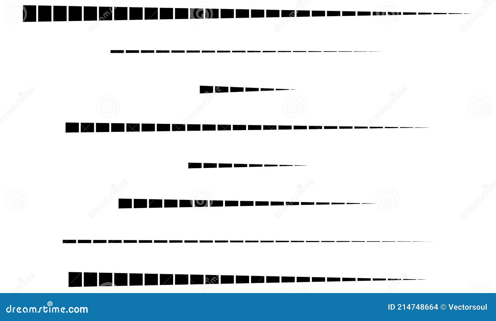 Dashed Random Straight Parallel Lines Geometric Element Stock Vector ...