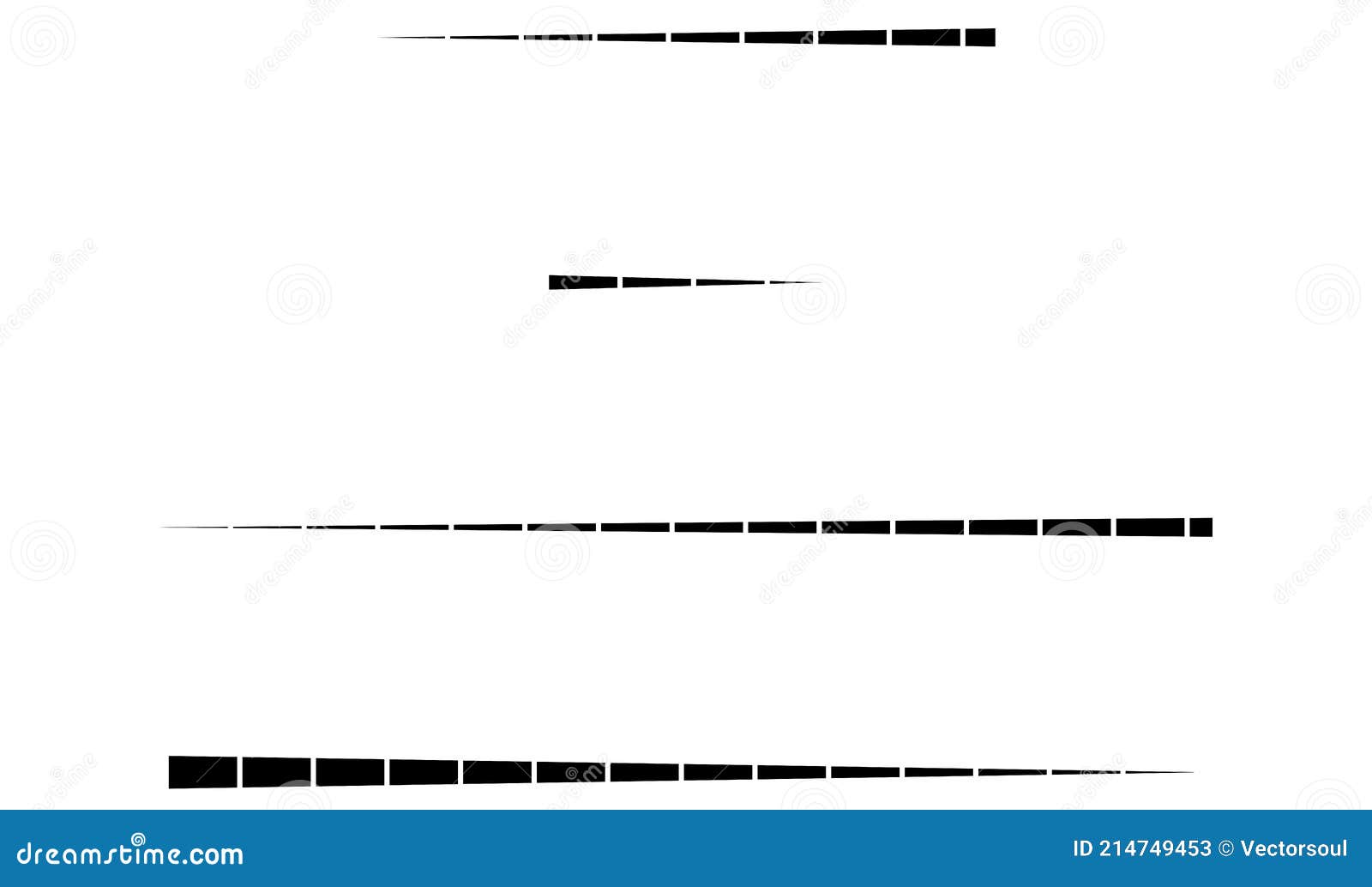 Dashed Random Straight Parallel Lines Geometric Element Stock Vector ...