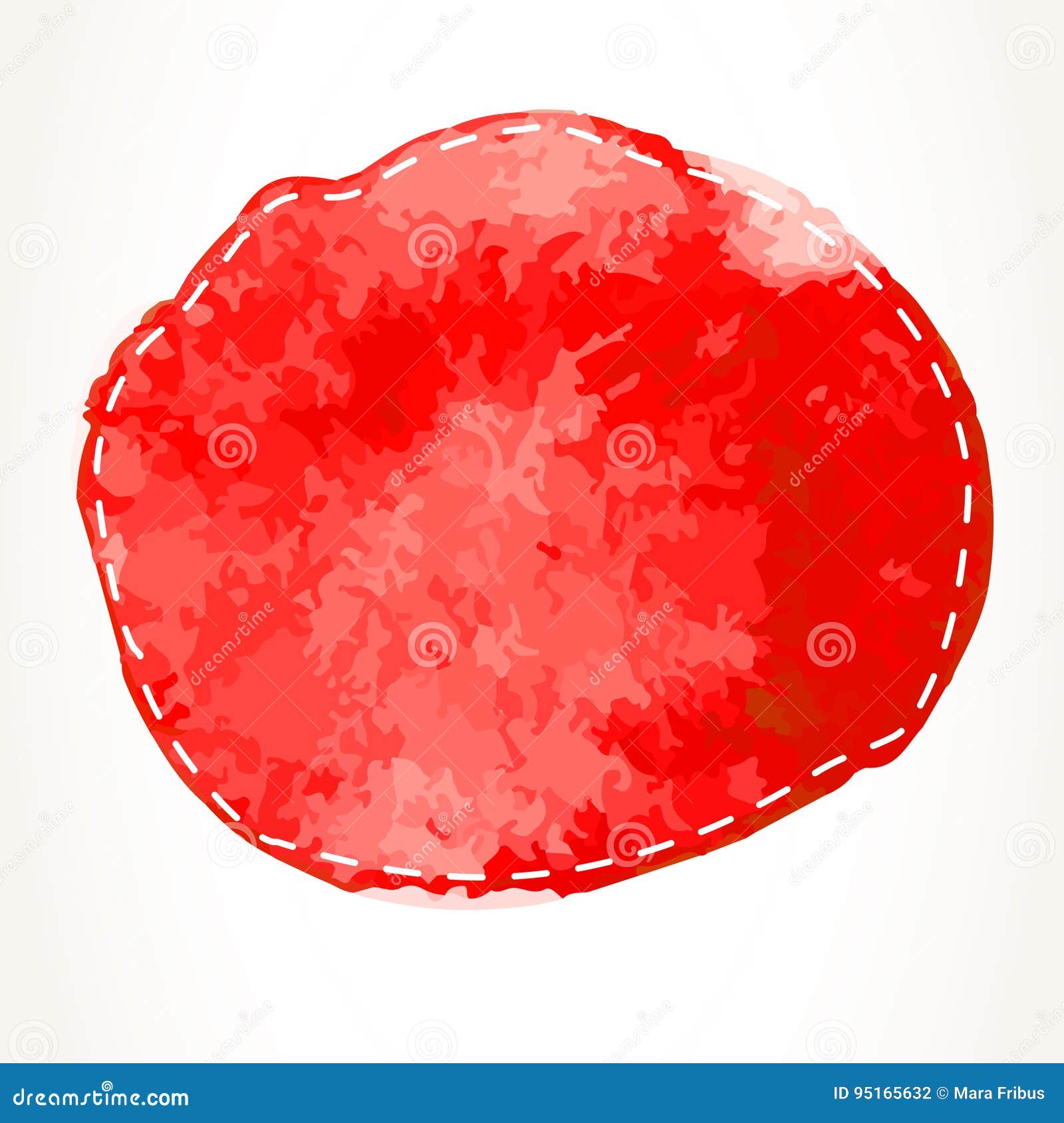 Dashed watercolor circle stock vector. Illustration of drawing - 95165632