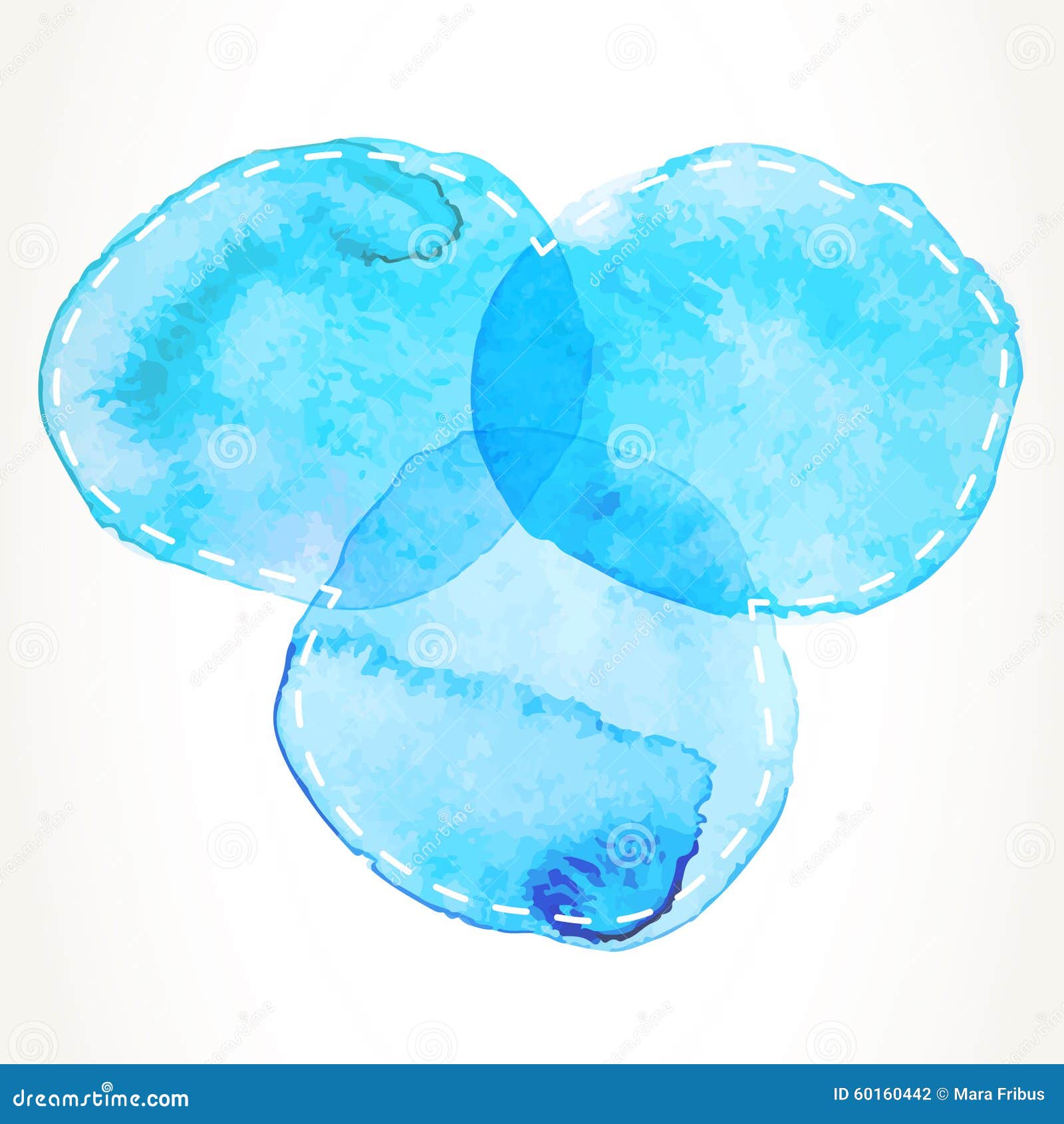 Dashed watercolor circles stock vector. Illustration of abstract - 60160442