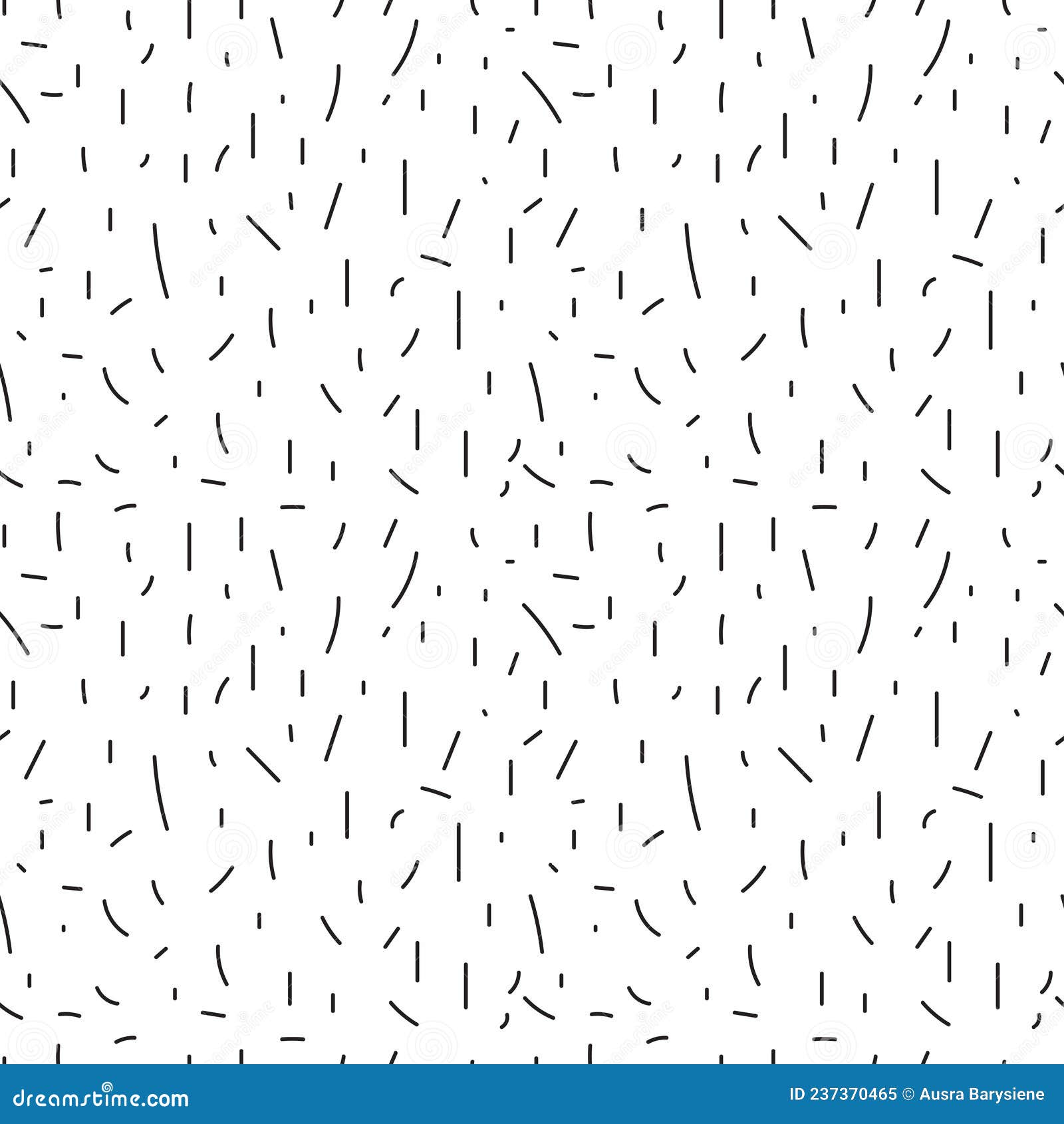 Dashes Hand Drawn Seamless Pattern, Black and White Lines Texture ...