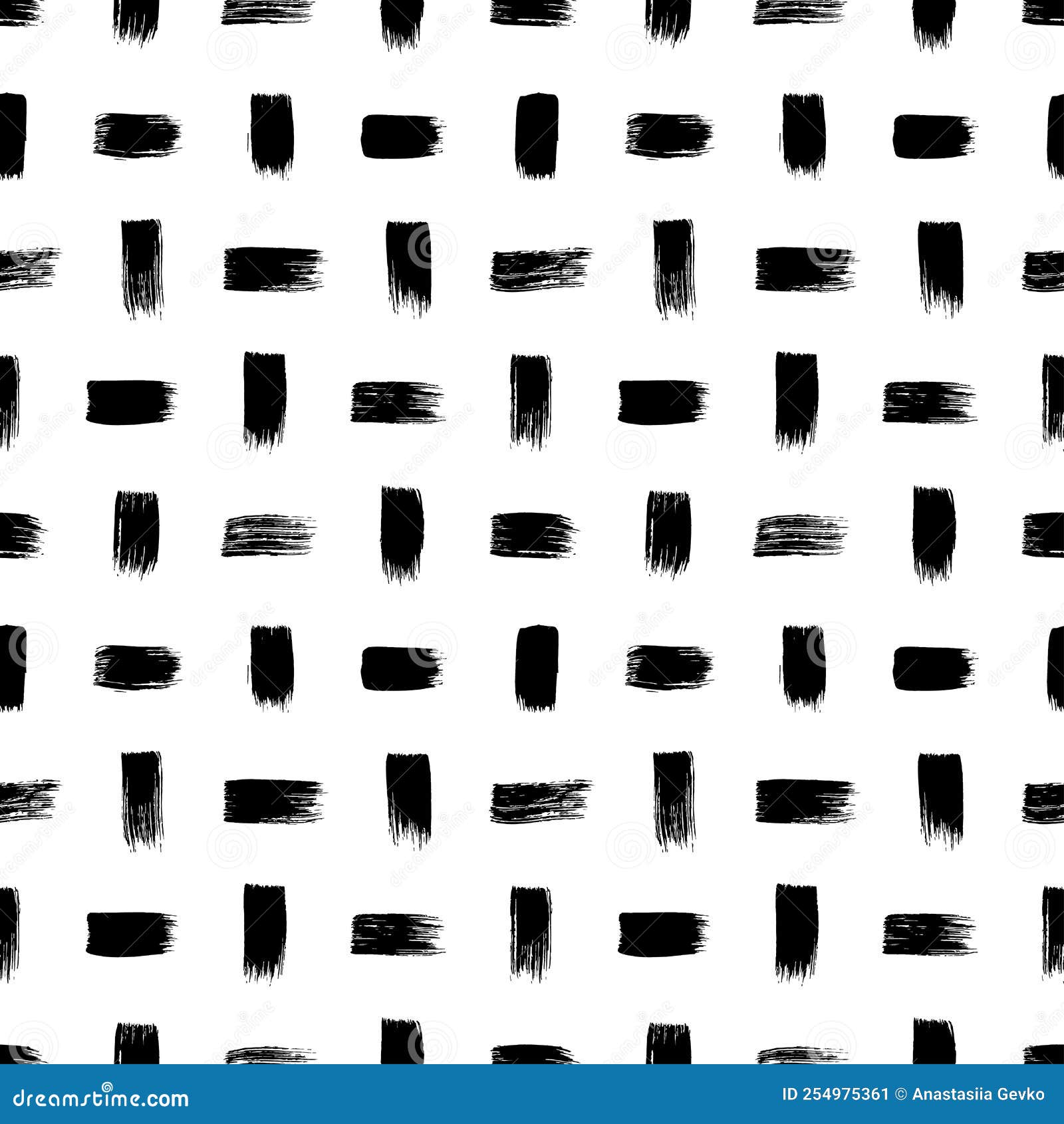 Dashes and Short Lines Vector Seamless Pattern. Stock Vector ...