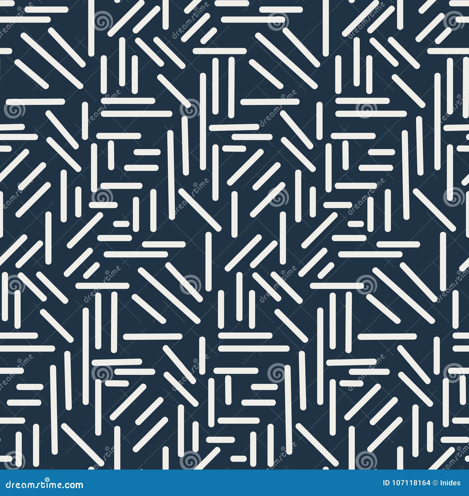 Dashes Sticks Seamless Vector Pattern. Stock Vector - Illustration of ...