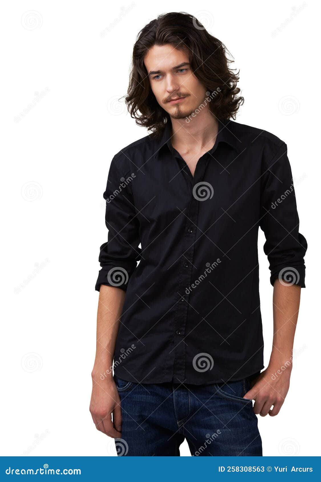 Dashing and Daring. Handsome Young Man with a Goatee Standing and ...