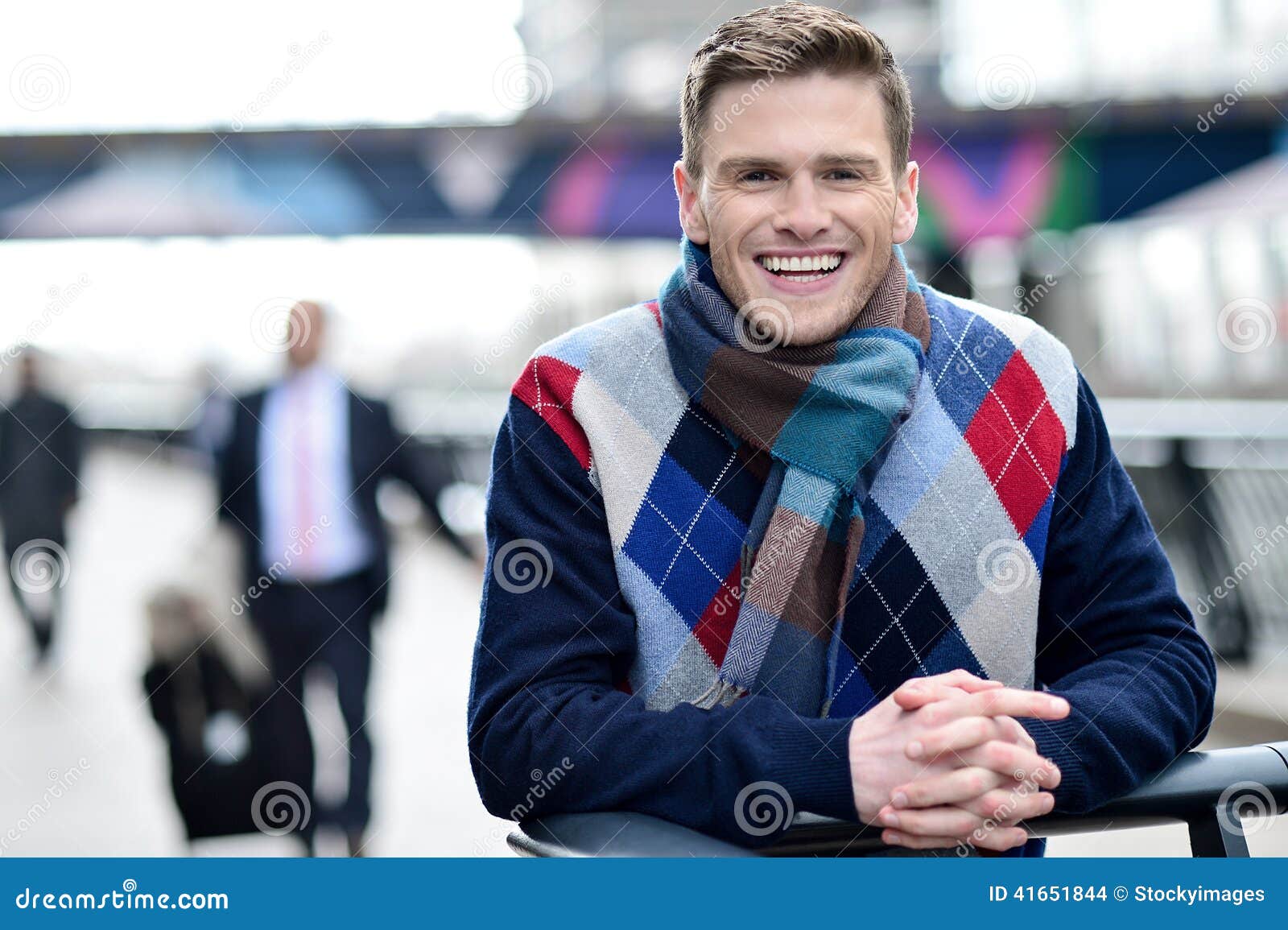 Dashing Handsome Man Facing Camera Stock Photo - Image of posing ...