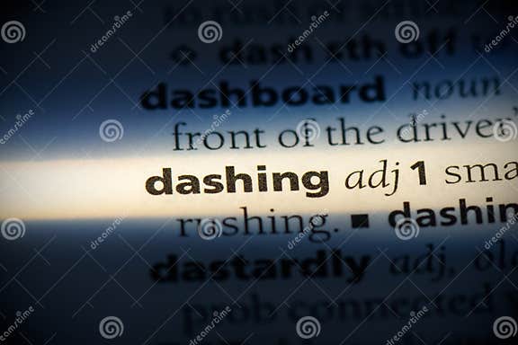 Dashing stock image. Image of paper, etymology, detail - 161578365
