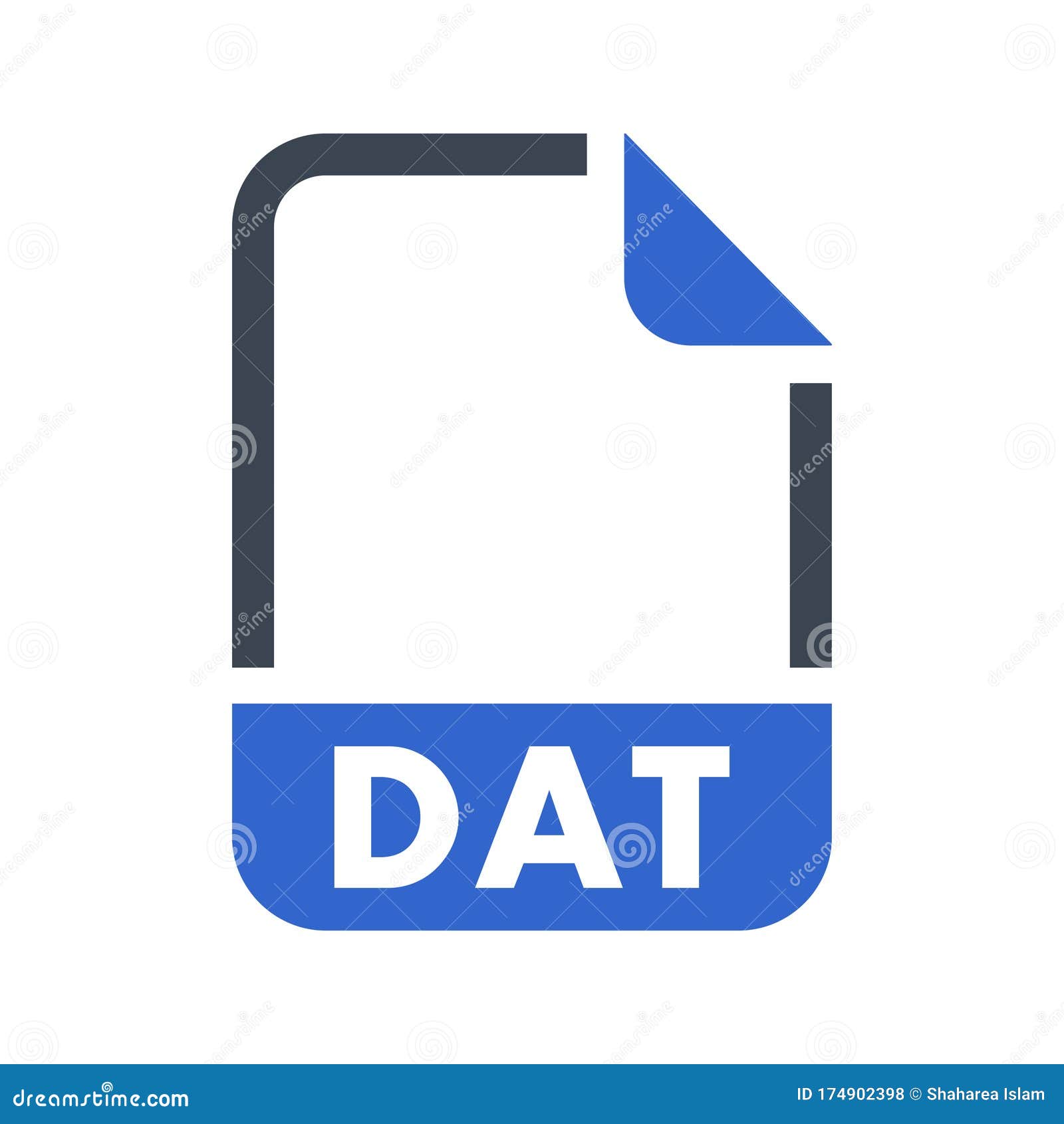 DAT File format icon stock vector. Illustration of extension - 174902398