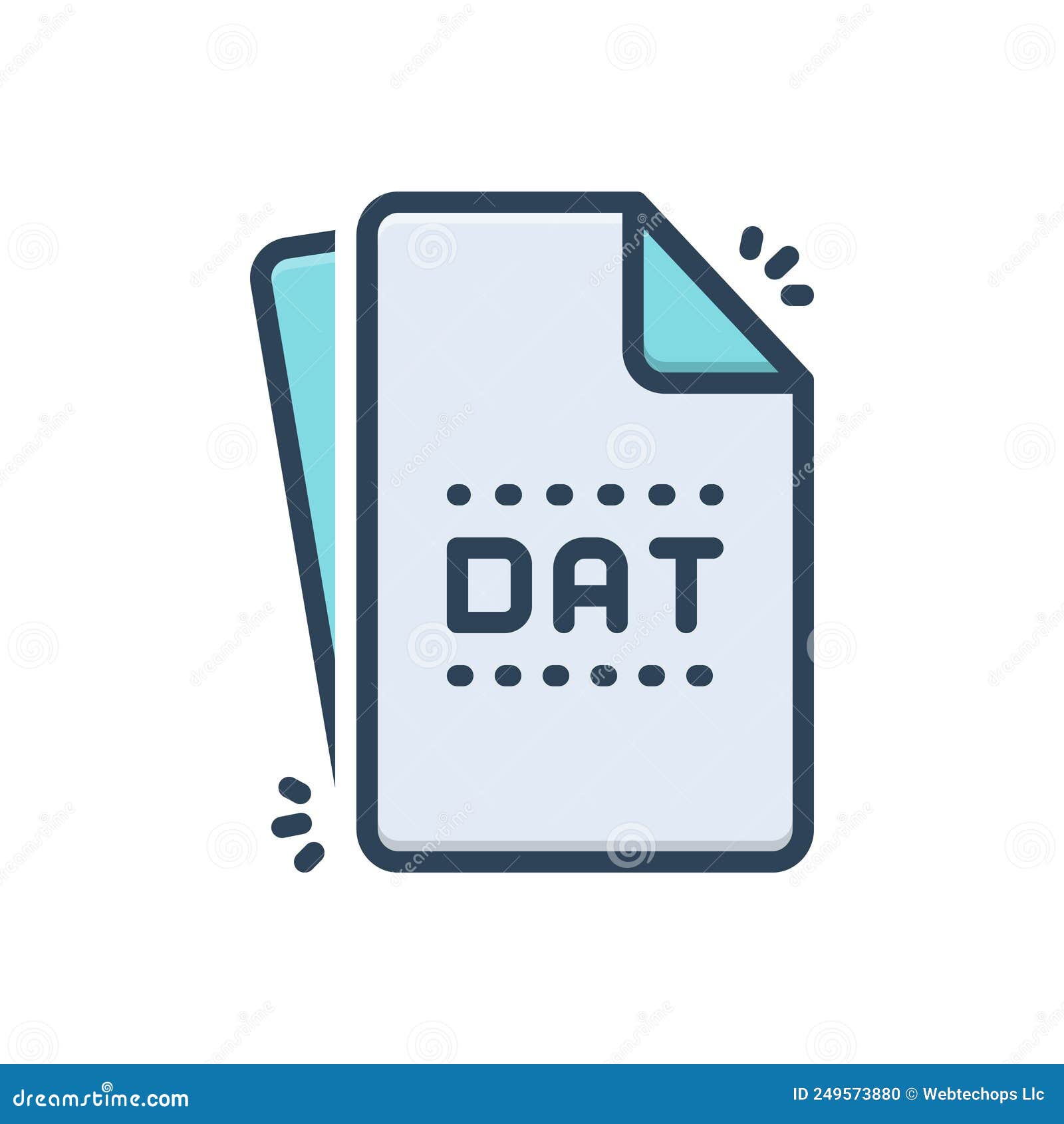 Color Illustration Icon for Dat, File and Document Stock Illustration ...