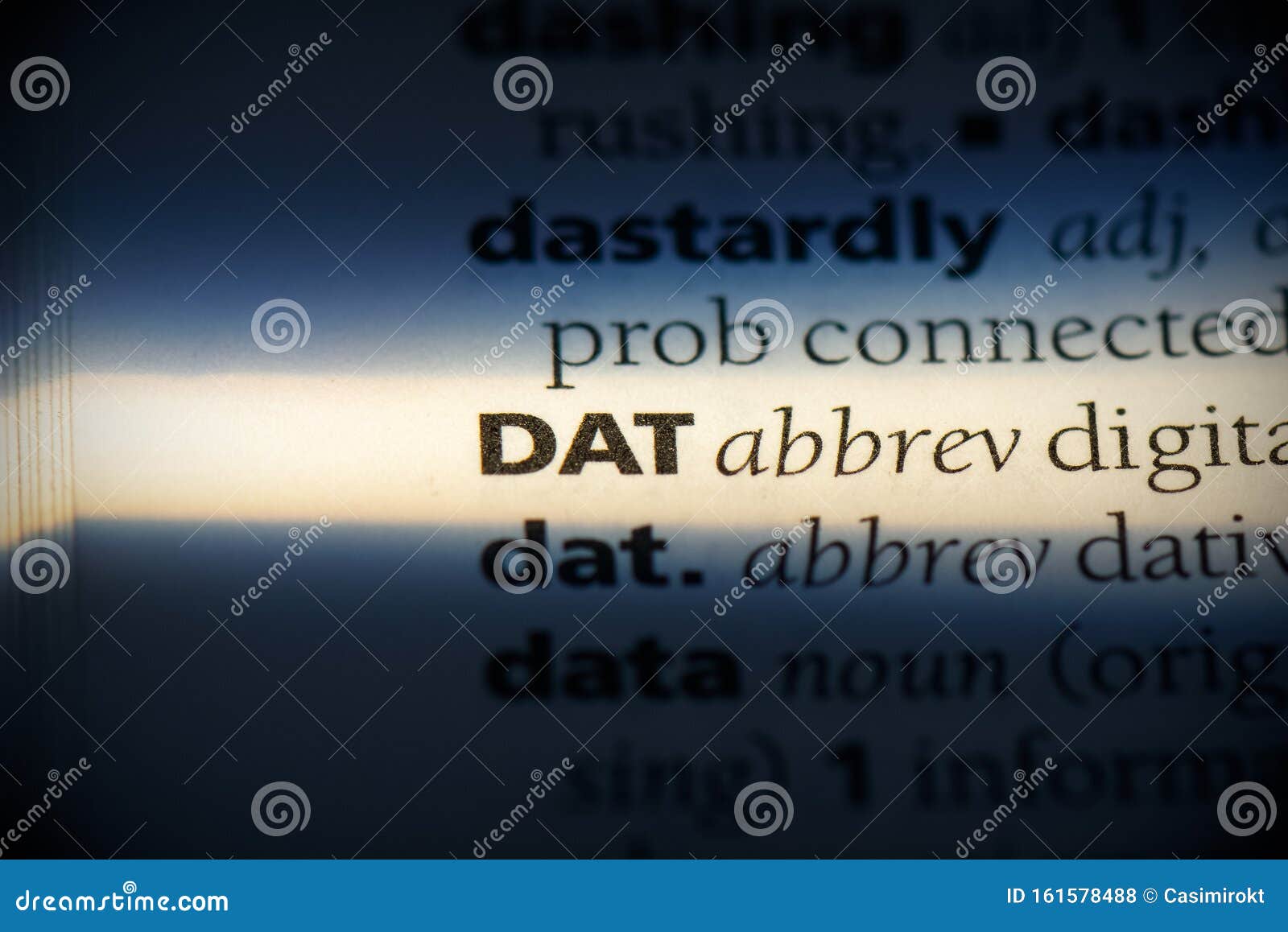 Dat stock photo. Image of linguistic, highlight, macro - 161578488