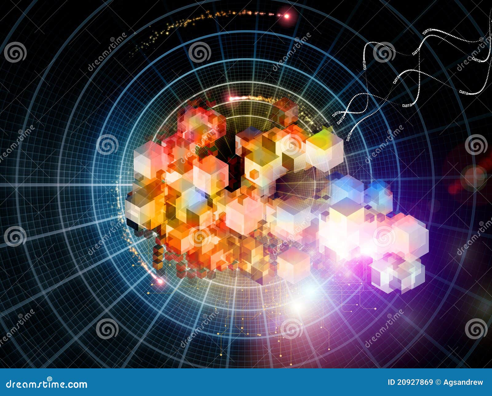 Data Abstract stock illustration. Illustration of orange - 20927869