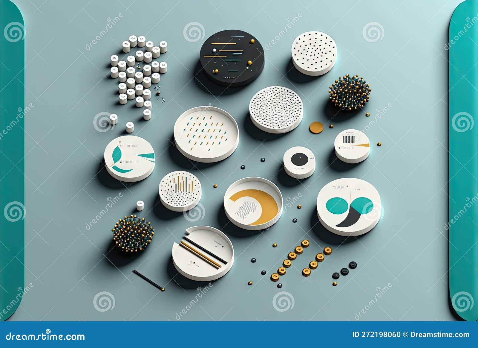 Data Abstract Concept with Clusters, Particles and Objects Collected and Sorted. Digital Sorting ...