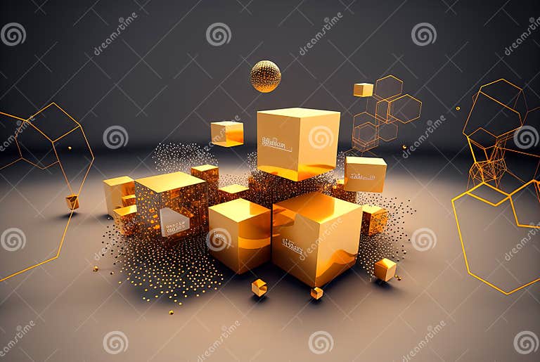 Data Abstract Concept With Clusters Particles And Objects Collected 8738